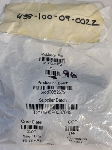 Lot of 96 McMaster N-7001 Buna-N 70A O-Rings MC123N70 – New / Surplus ...