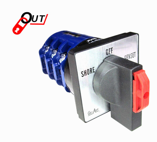 125 Amp Rotary Safety Lockout Transfer Switch, Shore-Off-Gen Marine ...