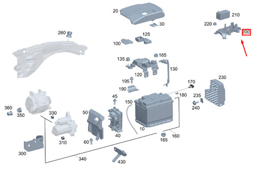 MERCEDES a Class W177 Battery Bracket A2475451000 2018-2021 for sale ...