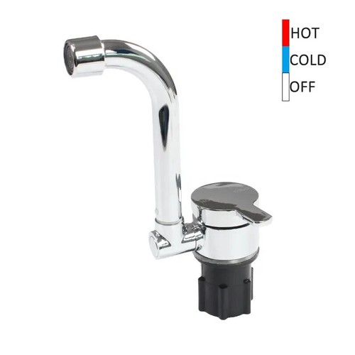HOT COLD FOLDING FAUCET STAINLESS STEEL CARAVAN RV CAMPER SINK TAP ...