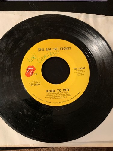 The Rolling Stones Fool To Cry / Hot Stuff (45 RPM) | eBay