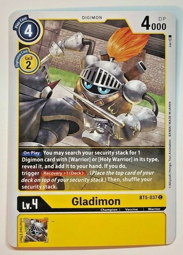 Digimon Gladimon Battle of Omni BT5-037 C NM/M | eBay