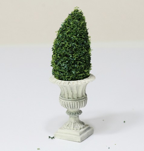 Dollhouse Miniature Artisan Topiary in Faux Grey Marble Urn by Falcon ...