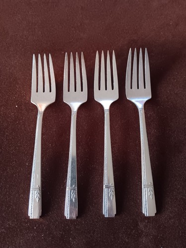 Set of 4 Prestige Plate Silverplate GRENOBLE Salad Forks 6-1/2" VG | eBay