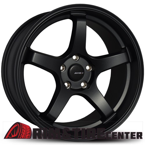 Avid1 AV28 18x8.5 +35/18x9.5 +35 5x114.3 Matte Black Staggered (Set of 4) | eBay