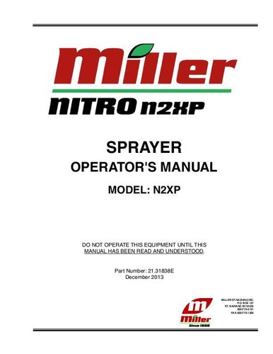 NEW HOLLAND NITRO N2XP SPRAYER OPERATOR`S MANUAL | eBay
