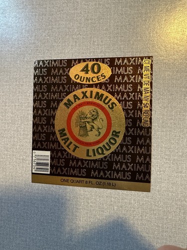 Maximus Beer Malt Liquor 40oz The West End Brewery Co Utica NY | eBay