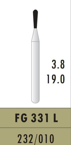 Dental Tungsten Carbide Bur High speed Removal Amalgam Egg FG331L 19MM ...