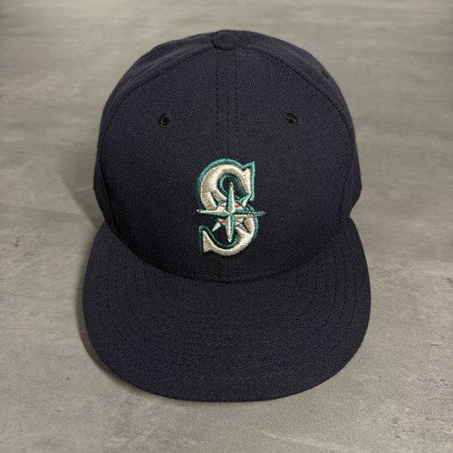 Vintage Seattle Mariners Hat New Era Cap 7 5/8 USA Made Navy Silver ...