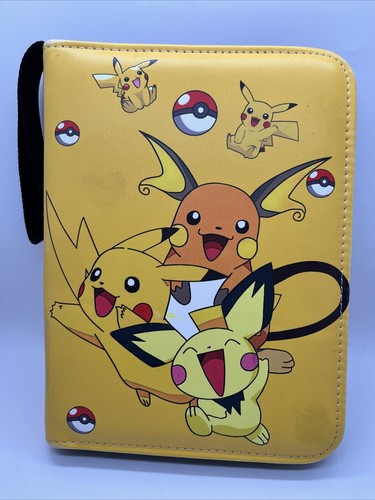 Pokemon Pikachu Trading Cards Book Holder Binder With Mixture Cards And ...