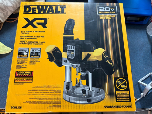 DeWalt DCW620B 20V MAX XR 2-1/4 HP Brushless Cordless Plunge Router for ...