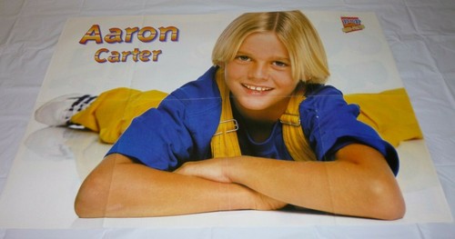 AARON CARTER MAGAZINE POSTER 1997/1998 VERY RARE 8 PAGE YOUNG BOY CRUSH ...