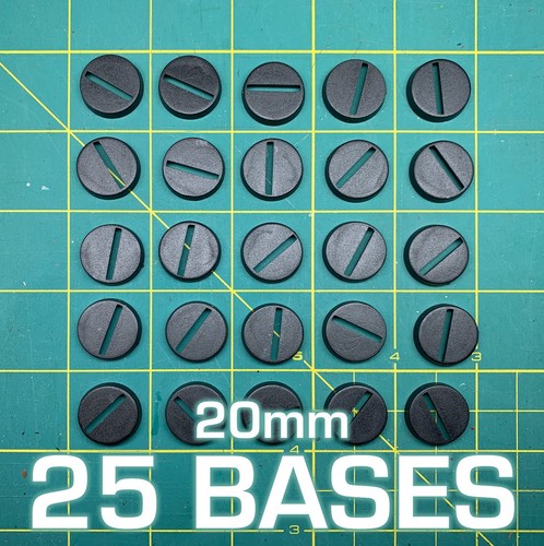 20mm Round Slotta bases pack of 25 - Warhammer Warmachine 28mm 40k | eBay