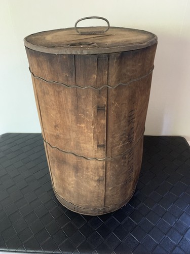 Civil War Era Wooden Armstrong Mo. Gun Powder Keg 16 Inches Tall 11 ...