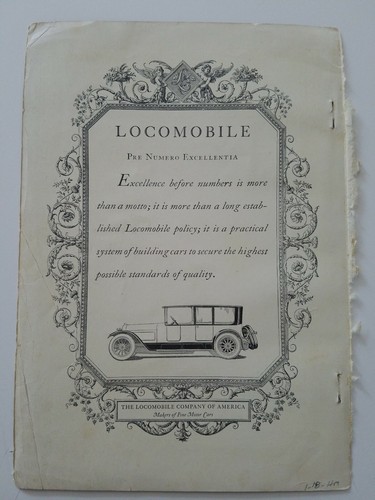 1918 Locomobile Company of America makers of fine motor cars vintage ad ...