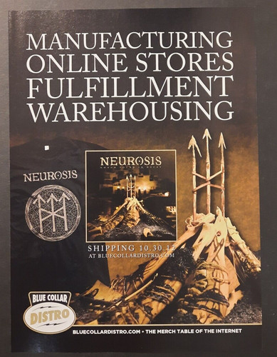 NEUROSIS "Honor Found in Decay" Blue Collar ~ Magazine Print/Promo Ad ...
