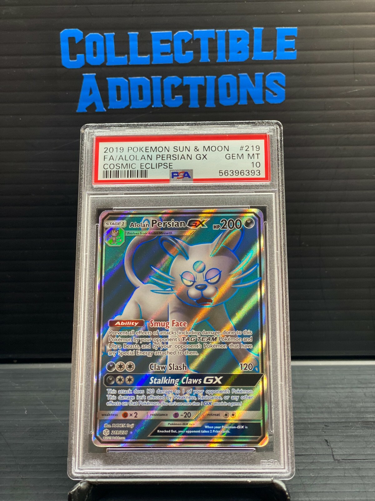 Alolan Persian GX 2019 Sun & Moon: Cosmic Eclipse #219/236 Holo (Full ...