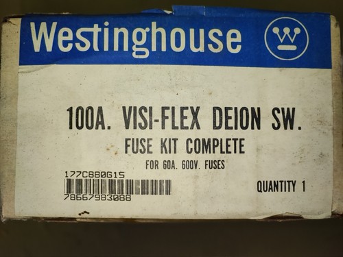 Westinghouse 100a. Visi-Flex Deion SW. Fuse Kit Complete For 60A. 600V ...
