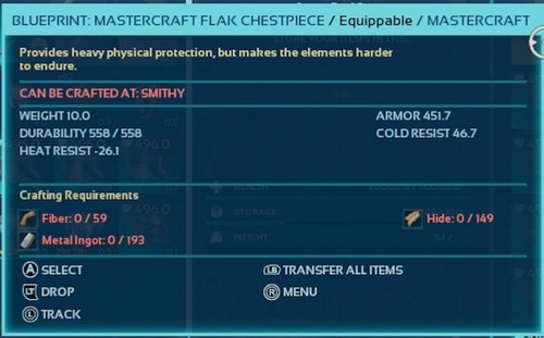Mastercraft Flak Chestpeice Blueprint Ark Survival Ascended | eBay