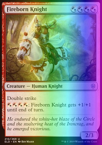 MTG Magic the Gathering Fireborn Knight (210/533) Throne of Eldraine LP FOIL | eBay
