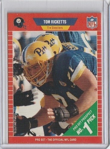 1989 Pro Set Rookie Card #510 Tom Ricketts Pitt Panthers Pittsburgh ...