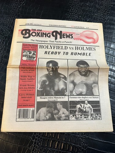 JUNE 1992 THE USA BOXING NEWS newspaper - HOLYFIELD vs HOLMES | eBay