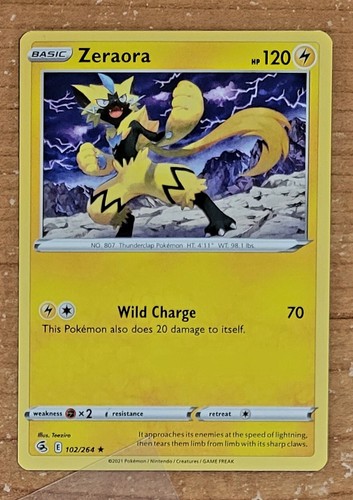 Pokémon TCG Zeraora Fusion Strike 102/264 Regular Rare | eBay