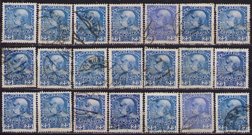 Kaiserliche Königliche Österreichische Post 25 Heller gestempelt -+A8 ...