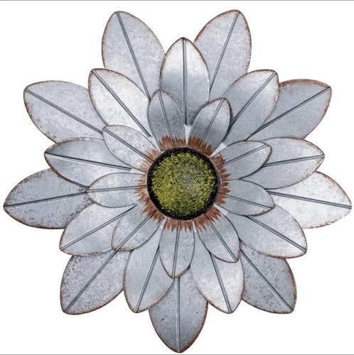 Silver Metal Flower Decor | eBay