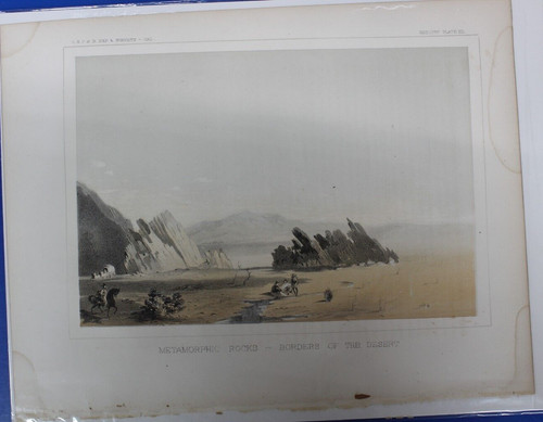 1850s USPRR Exp & Surveys 35th Parallel Plate XIII-Metamorphic Rocks ...