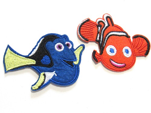 2PC - 2 ⁶¹/₆₄” Disney Finding Nemo & Dory Fish Iron On Embroidered ...