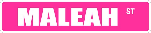 *Aluminum* Maleah 4" x 18" Metal Novelty Street Sign SS 2471 | eBay