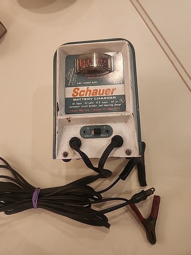 Schauer Vintage Battery Charger Model A5612 Blue 6v 12v Tested | eBay