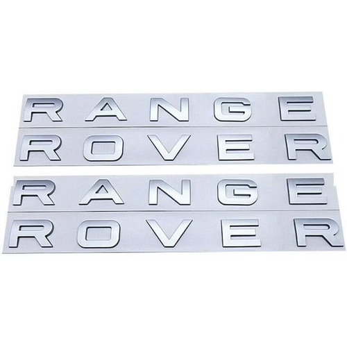 2x Silver Badge For Range Rover Liftgate Emblem 3D Sport Velar Evoque ...
