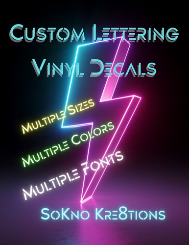 Custom Lettering Premium Vinyl Decals | eBay
