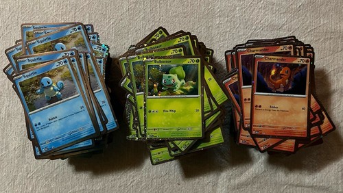 Pokemon 151 Promo Starter Cards Charmander, Squirtle, and Bulbasaur ...