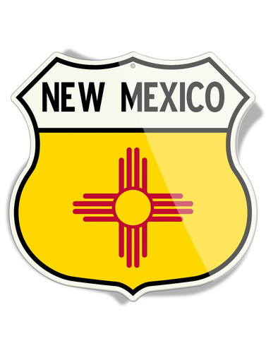 State Flag of New Mexico - Shield Shape - Aluminum Sign - Made in the ...