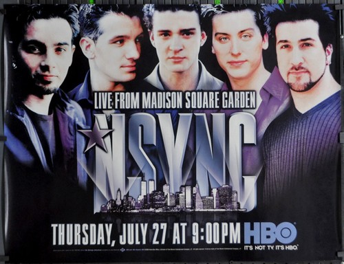 N'SYNC / NSYNC 2000 Original 46X60 SUBWAY POSTER HBO SPECIAL JUSTIN ...