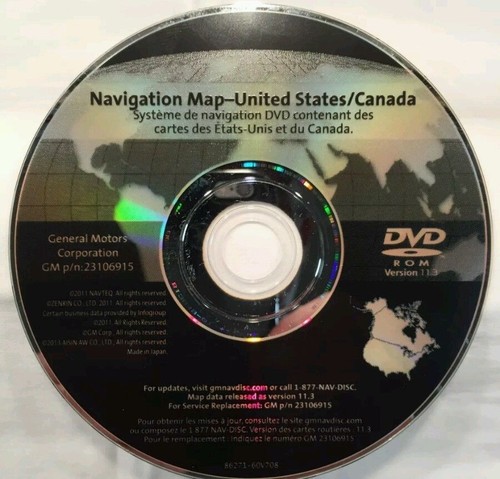 11.3 2007 2008 CADILLAC ESCALADE EXT ESV EQUINOX SPORT NAVIGATION DISC ...
