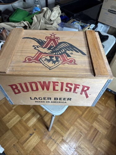 VINTAGE ANHEUSER BUSCH BUDWEISER WOODEN BEER SIGN BOX CRATE ST LOUIS MO ...