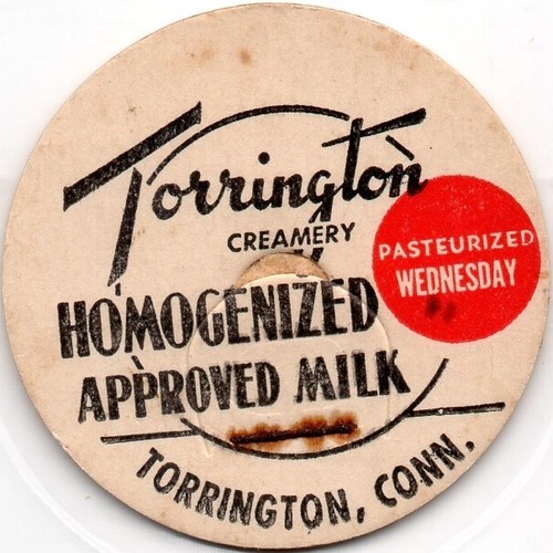 Milk Cap - Torrington Creamery - Torrington, Connecticut WEDNESDAY ...