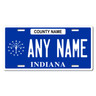 Personalized Indiana License Plate for Bicycles, Kid's Bikes & Cars Ver 1