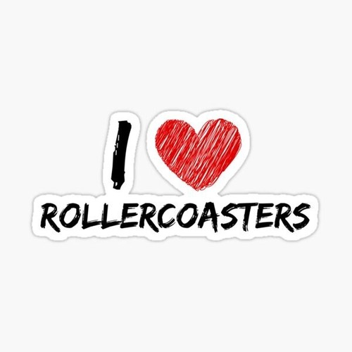 I love roller coasters sticker skateboard welding bumper car truck van ...