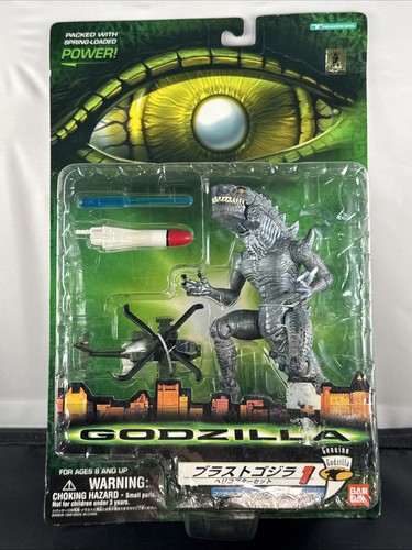 1998 TRENDMASTERS BANDAI GODZILLA TORNADO BLAST vs APACHE HELICOPTER ...