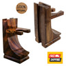 Mission Style Wood Shave Stand for Razor and Brush - Walnut Finish | eBay