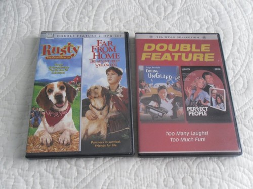 2 DOUBLE MOVIE DVDS:4 MOVIES IN ALL DVDS RUSTY &FAR FROM HOME (ALSO ...