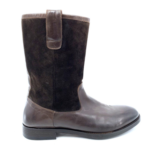 Mens 11 To Boot New York Adam Derrick Brown Leather Suede Mid Calf Pull ...