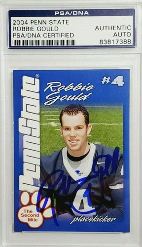 2004 Penn State Robbie Gould Signed College Rookie Card Autograph RC ...