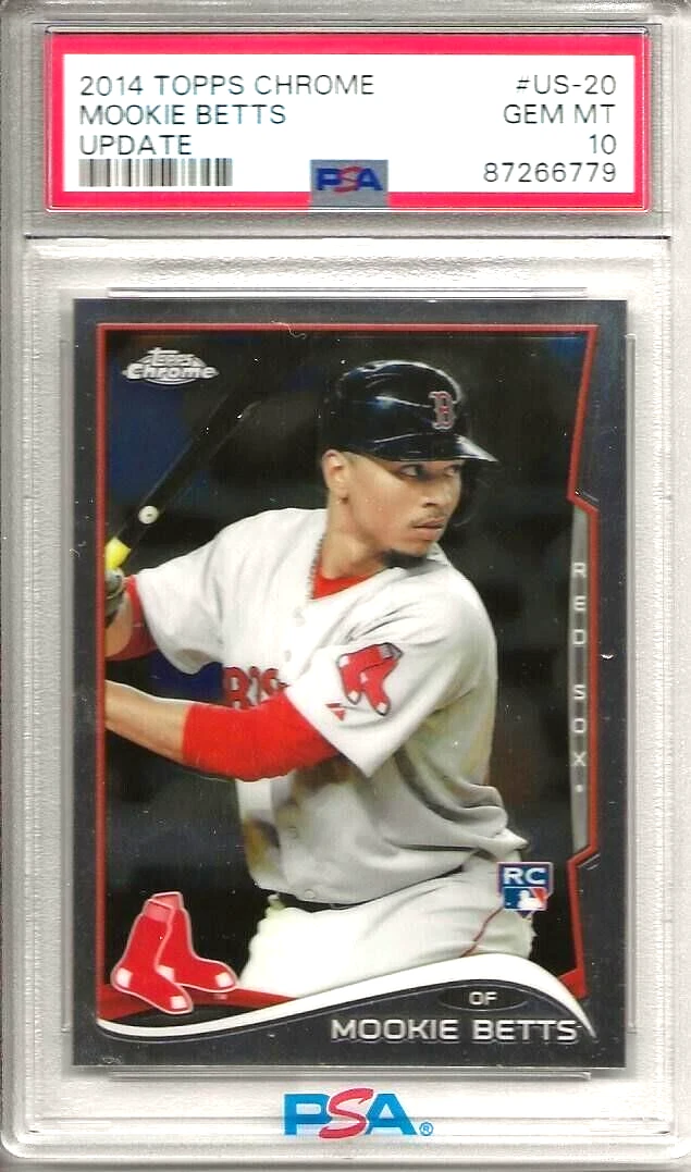 Mookie Betts 2014 Topps Chrome Update #US-20 Base PSA 10 Price Guide ...