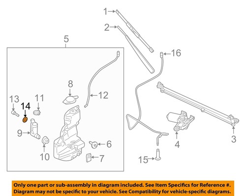 FORD OEM 15-23 Aviator Wiper Washer Components-Level Sensor Grommet ...